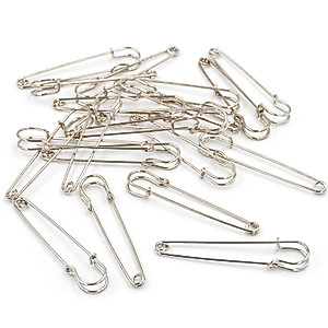 Honbay 20PCS 3Inch Heavy Duty Extra Large Safety Pins for Blankets, Skirts, Kilts, Crafts (Silver)
