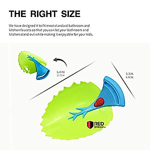 Eutuxia Water Spout & Faucet Extender for Kitchen and Bathroom Sinks. Perfect for Babies, Toddlers, Kids. Safe, Fun, and Easy Hand Washing Solution for Children. Unique & Cute Leaf Design. [Blue]