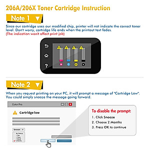 Toner Bank Compatible Toner Cartridge Replacement for HP 206X (Black, Yellow, Cyan, Magenta)