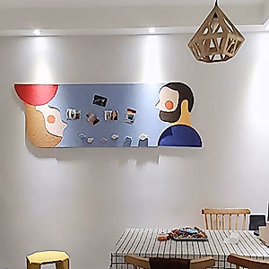 Abstract Felt Cork Board, self-Adhesive Background Wall Sticker for Living Room, DIY Creative Note Binding Board/Message Board