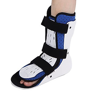 Ranvo Brace Orthosis Splint, Breathable Fracture Boot Detachable Design Comfortable Nonslip with Front Protection Plate for Foot Injuries(Right foot, M)