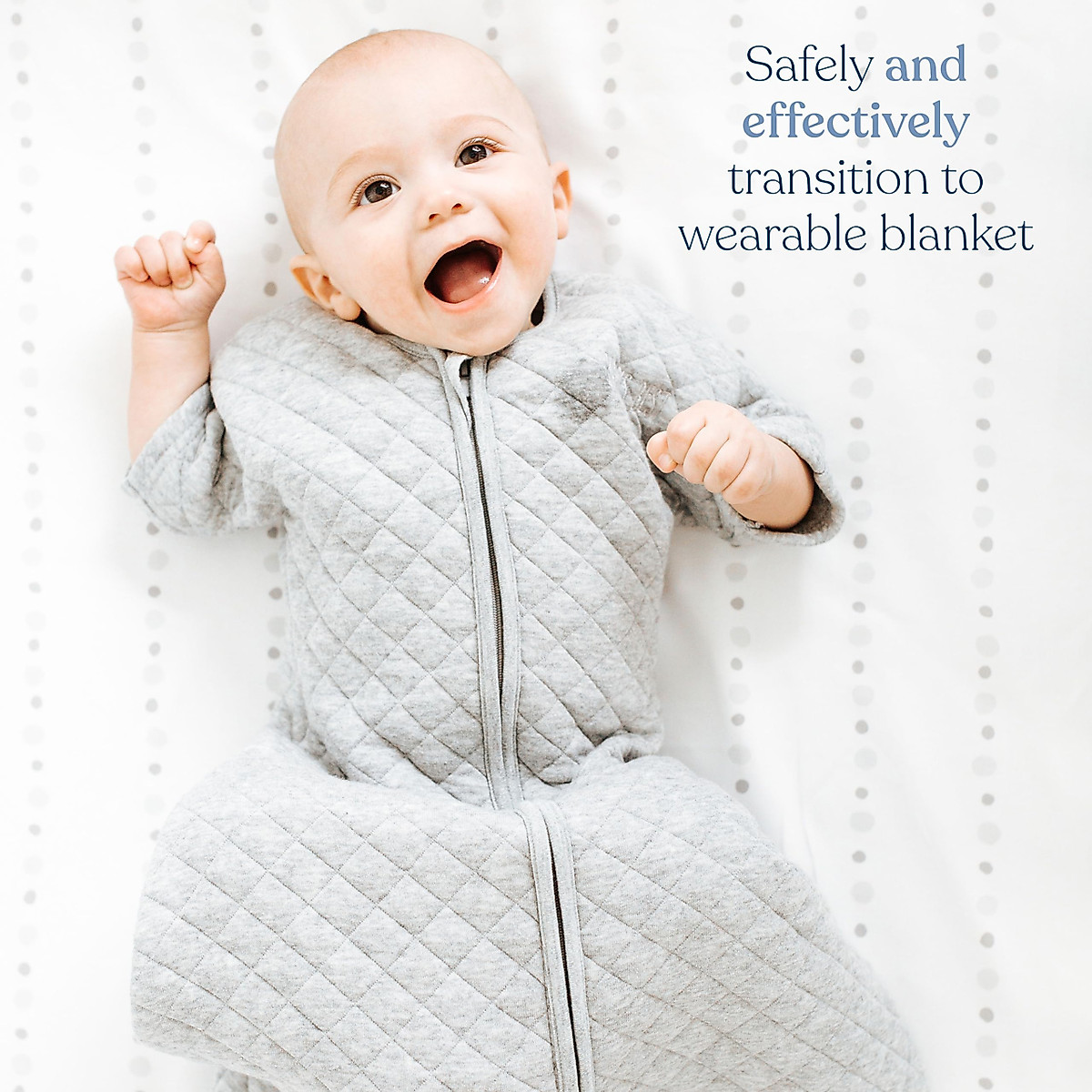 HALO Easy Transition Sleepsack Wearable Blanket, TOG 1.5, Heather Grey, Small