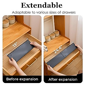 Homhut Spice Drawer Organizer, 4 Tier- 4 Pack Drawer Seasoning Organizer Expandable from 13" to 24.4", Spice Rack for Kitchen Drawers, Spice Organization Insert Tray for Drawer (Jars not included)