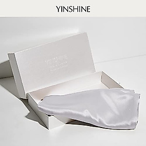 Silk Pillowcase, 100% Mulberry Silk 22 Momme Both Sides Silk Pillow Cases Queen Size for Hair and Skin with Gift Box, 1 Pc (Queen, Cloudy Grey)