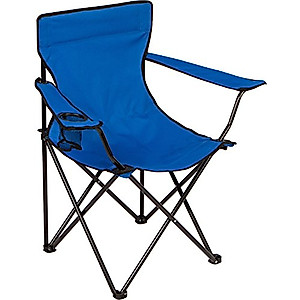 Trademark Innovations Folding Outdoor Beach Camp Chair, 18" L x 31" W x 32" H, Blue