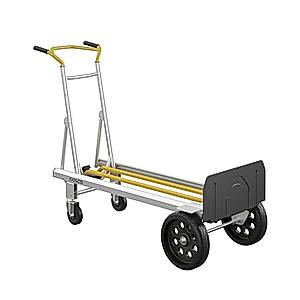 COSCO 12253BBY1E Next Generation 3-in-1 Folding Toe Plate Hand Truck, 800/1000 Pound Weight Capacity, Yellow