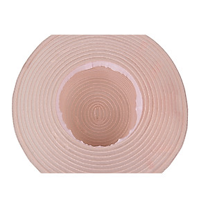 Dantiya Womens Organza Wide Brim Floral Feather Ribbon Kentucky Derby Church Dress Sun Hat, Flesh Pink Free