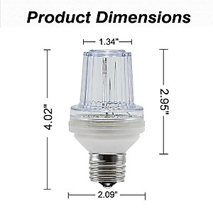 Jawtach 6pcs AC 120V LED Strobe Light Bulbs with E27 Medium Base, 18 lamp Beads 6500K Super Bright Flashing Bulbs, Stroboscopic 60-80/Min, Cool White Replacement Bulbs for Outdoor Camping
