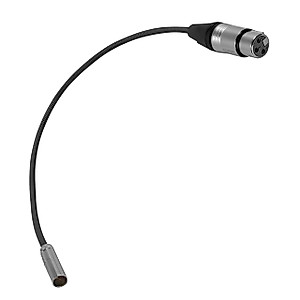 KONDOR BLUE 16" Mini XLR Male to XLR Female Audio Cable for BLACKMAGIC Pocket 4K/6K Camera Video Assist | Pro XLR Adapter for Microphones & Mixers. (Black, 16" | 1 Pack)