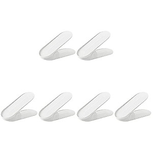 Baluue 6 pcs Shoe Small Rack Stacker High Stand Shoes Support Removable Slipper Plastic Slots Saver Cabinet Space-Saving Holder Organizer, Stands Layer Adjustable Heel for