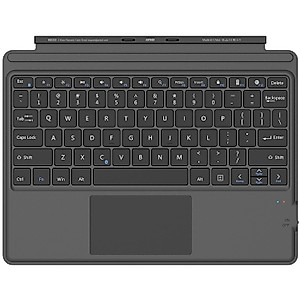 Arteck Microsoft Surface Pro Keyboard Type Cover, Ultra-Slim Portable Bluetooth Wireless Keyboard for Latest Surface Pro 10, Pro 9, Pro 8, Pro X with Touchpad Built-in Rechargeable Battery