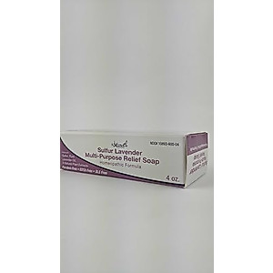 Naturasil 10% Sulfur Lavender Soap Bar Natural Skin Treatment for Acne, Bug Bites, Warts Treatment, Viral Bumps, Nodes & Itching | for Kids & Adults |113 grams