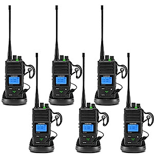 Long Range Walkie Talkies for Adults, 5 Watts SAMCOM FPCN30A Two Way Radios with Earpieces,Programmable UHF 2 Way Radio Rechargeable Long Distance for Commercial Cruises Hunting Hiking,6 Pack