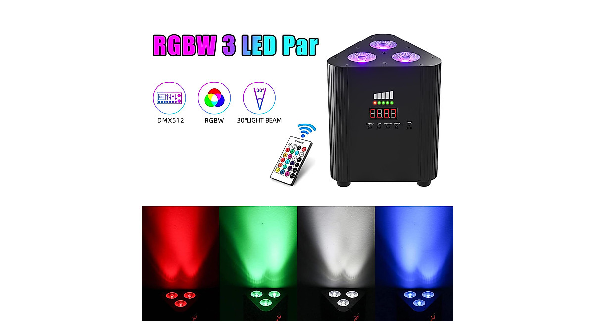 Wireless Par Light: Battery Powered RGBW LED Uplights for Events