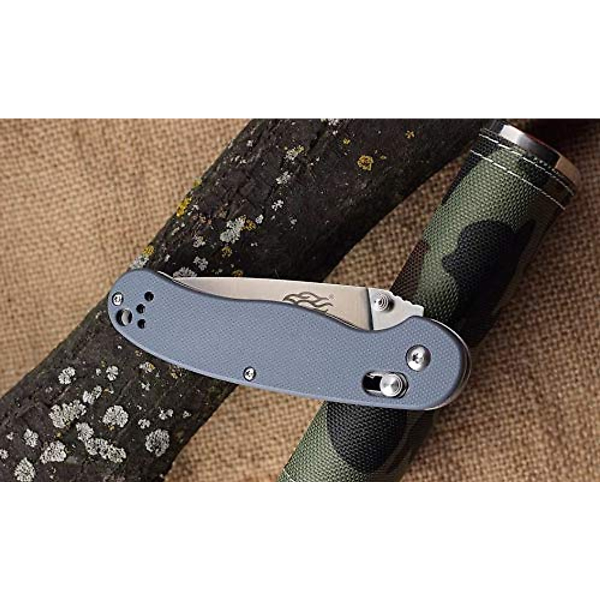Firebird GANZO Folding Pocket Knife FB727S-GY 440C Stainless Steel Blade G10 Anti-Slip Handle with Clip Hunting Fishing Camping Gear Outdoor Folder EDC Pocket Knife (Gray)