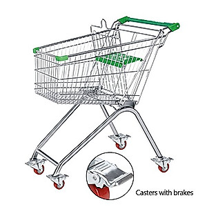 COOCHEER Casters, 3'' Heavy Duty Casters, Load 1200lbs, Lockable Bearing Caster Wheels with Brakes, 360-degree Top Plate Swivel Casters for Furniture and Workbench, Casters Set of 4, Red (Free Screws)