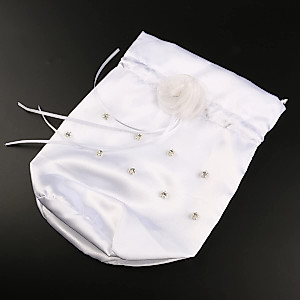 BESTOYARD Wedding Bags Satin Money Bag Bridal Bridesmaid Dolly Bag Handbag