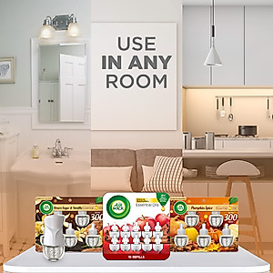 Air Wick Plug in Scented Oil Refill, 5 ct, Brown Sugar and Vanilla, Air Freshener, Essential Oils, Fall Scent, Fall decor