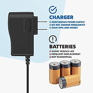 6V AC Power Adapter for iTouchless Automatic Sensor Trash Cans 2.5 to 23 Gallon, 6.4Ft Long Power Cord Supply, for iTouchless Trash Can Parts, 13 Gallon Trash Can Ac Adapter Power Cord