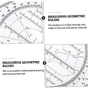 3 Pcs Drawing Millions of Feet Patchwork Ruler Circle Stencil Interior Design Ruler Clear Quilters Ruler Quilting Stencils Geometric Drawings Templates Plastic Plotter Round Child