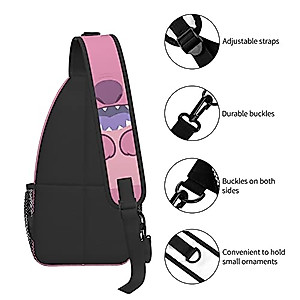 Wave Pink Sling Bag Crossbody Sling Backpack Travel Hiking Chest Bag Daypack For Purses Shoulder Bag Women Men