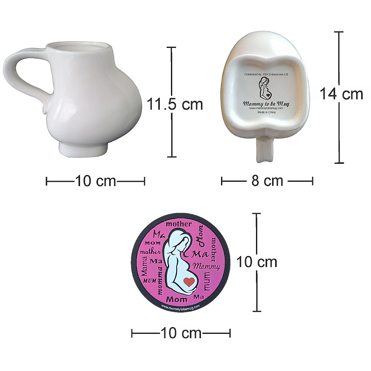 Baby Shower Gifts Idea for Pregnancy and Expecting Mothers - Perfect Funny Creative Baby Shower Gifts and Present Ideas for New Moms - 14OZ with BONUS Coaster