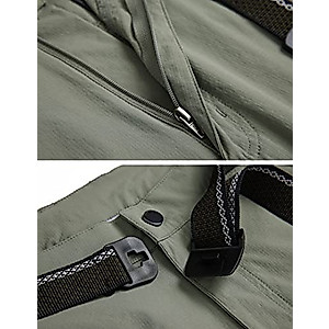 WENRONSTA Men's Hiking Work Cargo Pants Quick-Dry Lightweight Waterproof 6 Pockets Outdoor Mountain Fishing Camping Pants Sage Green M