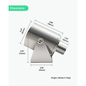 LINOVISION 4K UltraHD Explosion Proof Camera with Wide View Lens, POE Powered Network Camera with Stainless-Steel Case, 100ft IR Night Vision, for Refine Factory/Ocean Oil Field/Gas Station