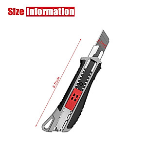 QYQRQF Box Cutter, Heavy Duty Utility Knife Retractable Box Cutter Knife Metal Cutters for Cutting Cardboard Paper Leather Fabric Drywall Rubber Pipes (3pcs)