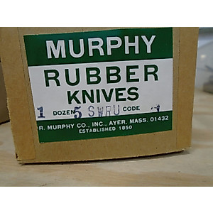 Dexter USA Set of (3) R Murphy USA #5 Square Point Rubber Knives, wood handles 5 SWRU Utility, multi use fixed blade craft knife