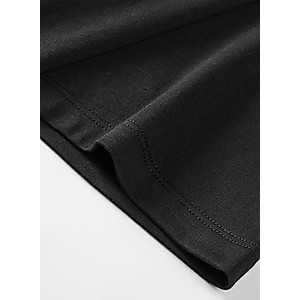 JMIERR Men's 3 Pack Cotton Hipster Hip Hop Longline Crewneck T-Shirt, Short Sleeve Gym Workout Athletic T Shirts for men Pack,M, Black/Black/Black