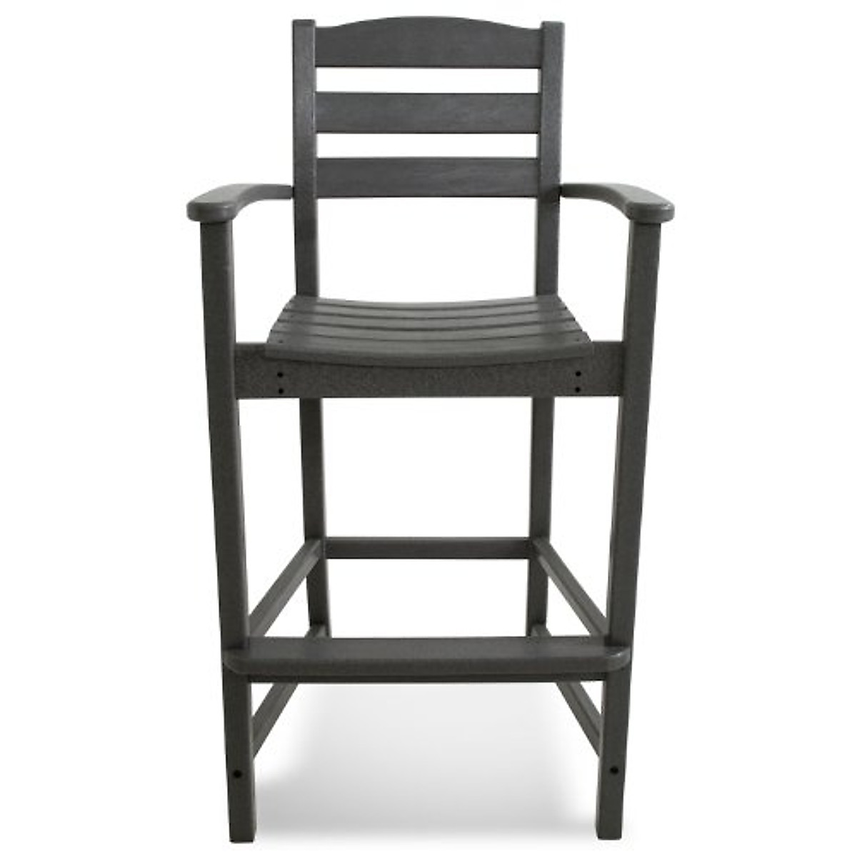 POLYWOOD TD202GY La Casa Café Bar Arm Chair, Slate Grey