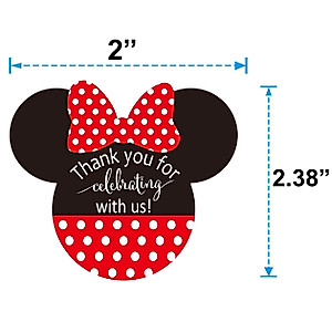 "Thank You for Celebrating with Us" Labels 2.38 x 2 Inch PVC Stickers Holiday Present Stickers-400 Pcs Birthday for Baby Shower Party Decor
