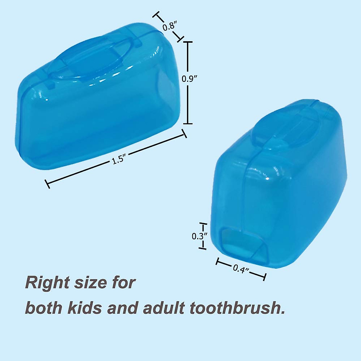 V-TOP 20 Pack Travel Toothbrush Head Covers, Portable Toothbrush Pod Caps Case Protector for Home and Outdoor