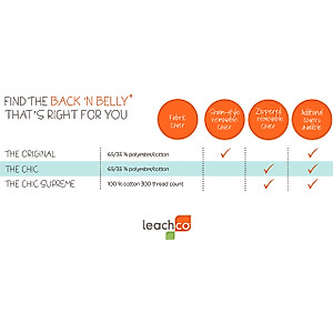 Leachco Back 'N Belly Chic Supreme, Lightly Latte , 55" L x 33" W x 8.5" D