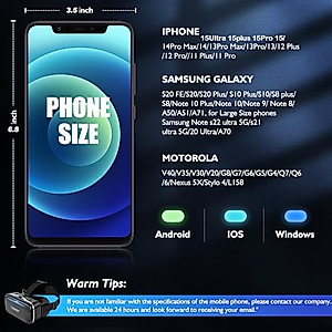 VR SHINECON VR Headset Glasses[Blu-ray] High-end Version of The Removable 3D Virtual Reality Helmet 4.7-6.8 inches for TV, Phone Movies,Education& Video Games Compatible iOS, Android