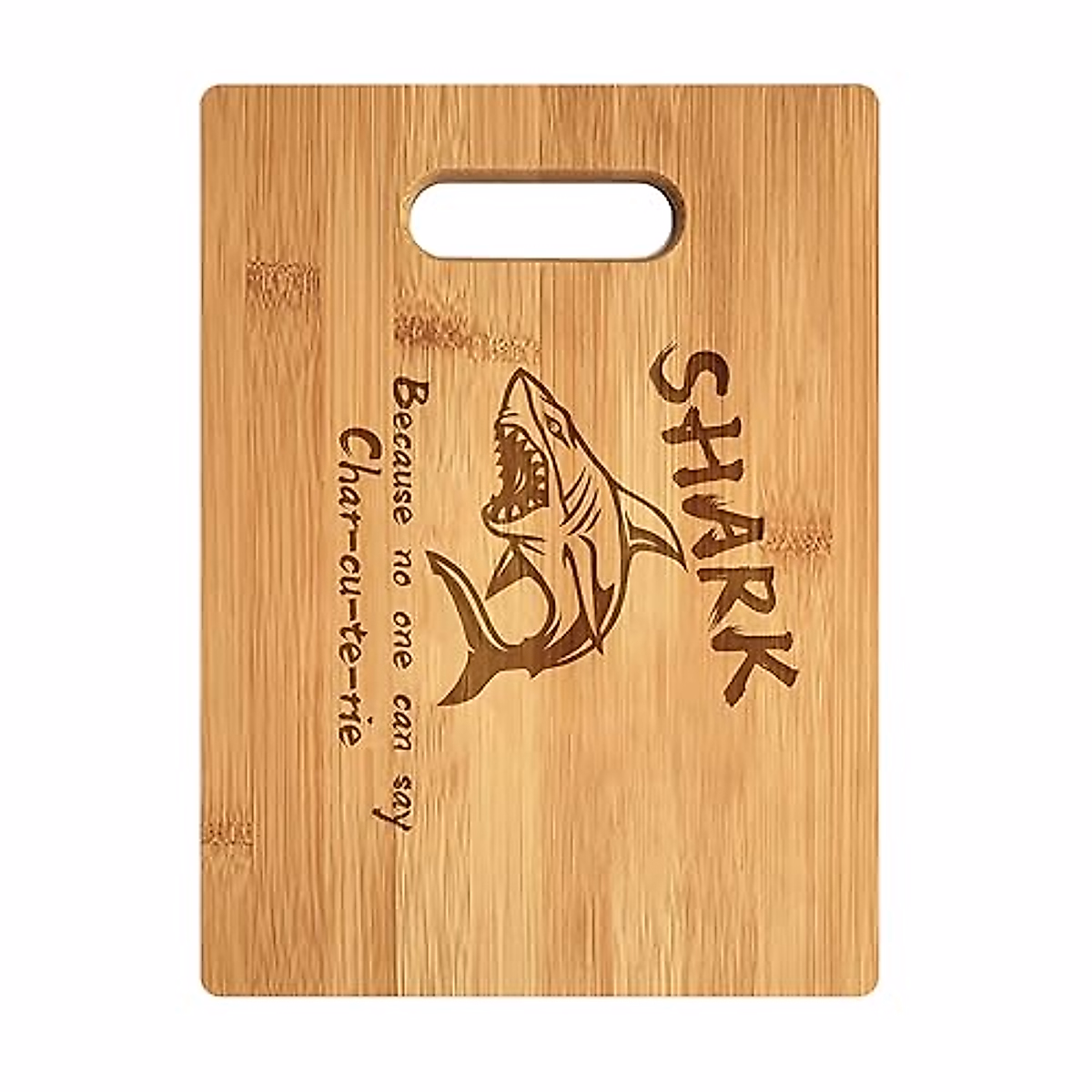 Shark Cootie Charcuterie Board,Personalized Charcuterie Board,Laser Engraved Bamboo Cutting Board,Funny Charcuterie Board for Meat and Cheese (A, 11‘’)