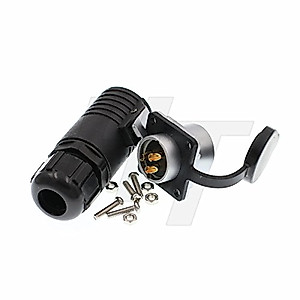 HangTon LP20 3 Pin 30 Amp Power Connector Female Cable Plug Panel Male Socket Waterproof Electrical Gold Plated Connector