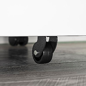 3-Drawer Mobile File Cabinet with Lock, Office Storage Filing Cabinet for Legal/Letter Size, Pre-Assembled Metal File Cabinet Except Wheels Under Desk (White+Gray)