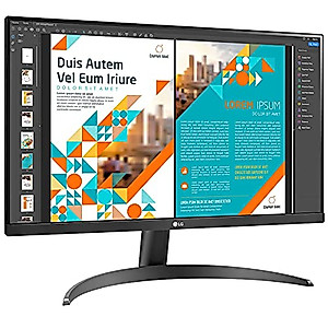 LG 24QP500-B 24” QHD (2560 x 1440) IPS Display QHD IPS Monitor with HDR 10 sRGB 99% Color Gamut and FreeSync with 3-Side Virtually Borderless Design, Black (Renewed)