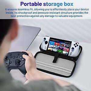 ROCHIE for ASUS ROG Ally Handheld Storage Case - EVA Drop-Proof and Scratch-Resistant Portable Box Carrying for Portable Hard Shell Gaming Carry ASUS Allys Gamings