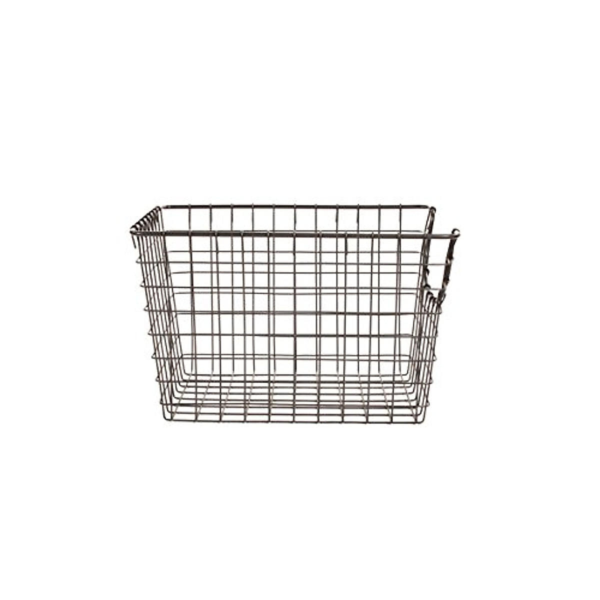 Spectrum Diversified Scoop Wire Basket, Vintage-Inspired Steel Storage Solution for Kitchen, Pantry, Closet, Bathroom, Craft Room & Garage, Small, Industrial Gray