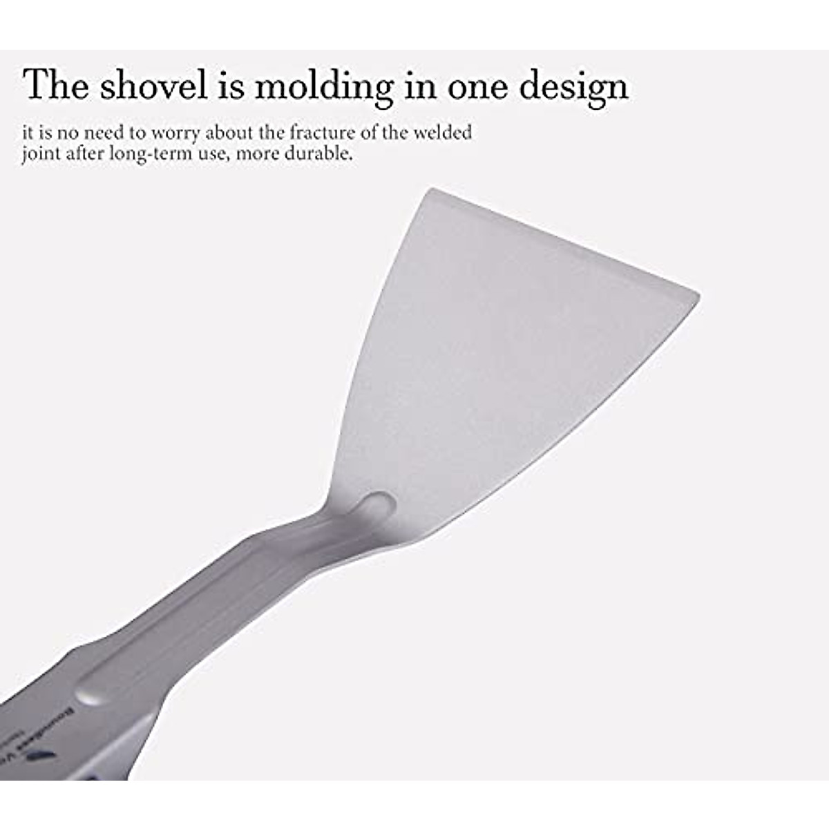 Boundless Voyage Titanium Kitchen Beefsteak Frying Shovel with Folding Handle Barbecue Spatulas Solid Turner Metal Spatula Ti1076T