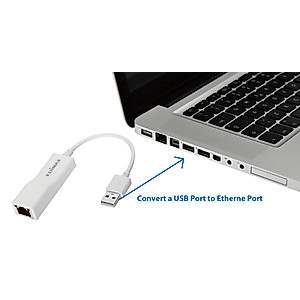 Edimax USB 2.0 Fast Ethernet LAN Adapter, USB to RJ45 100Mbps Network LAN Converter, Plug and Play, Windows, MacBook Pro/Air and More, EU-4208, White