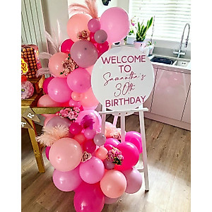 Pink and White Party Balloons,Pink Latex Balloons 50 Pcs 12 inch Baby Pink Balloons Pink Confetti Balloons For Wedding Engagement Birthday Gender Reveal Parties Baby Shower Decoration