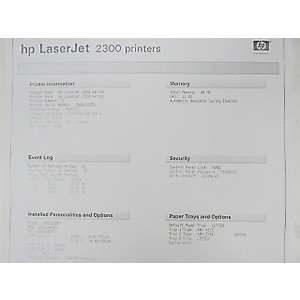 HP LaserJet 2300dn - Printer - B/W - duplex - laser - Legal, A4 - 1200 dpi x 1200 dpi - up to 24 ppm - capacity: 350 sheets - Parallel, USB, 10/100Base-TX
