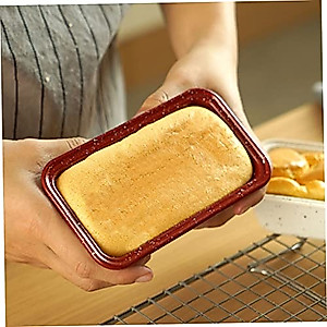 KICHOUSE Loaf Pan Nonstick Tools Bakeware Pans Stick Baking Oven Supply Accessory Inch Mini Pan Mold Toasting for Bakery Steel Non Loafs Home Wear- Reusable Molds Pullman Bread Pan