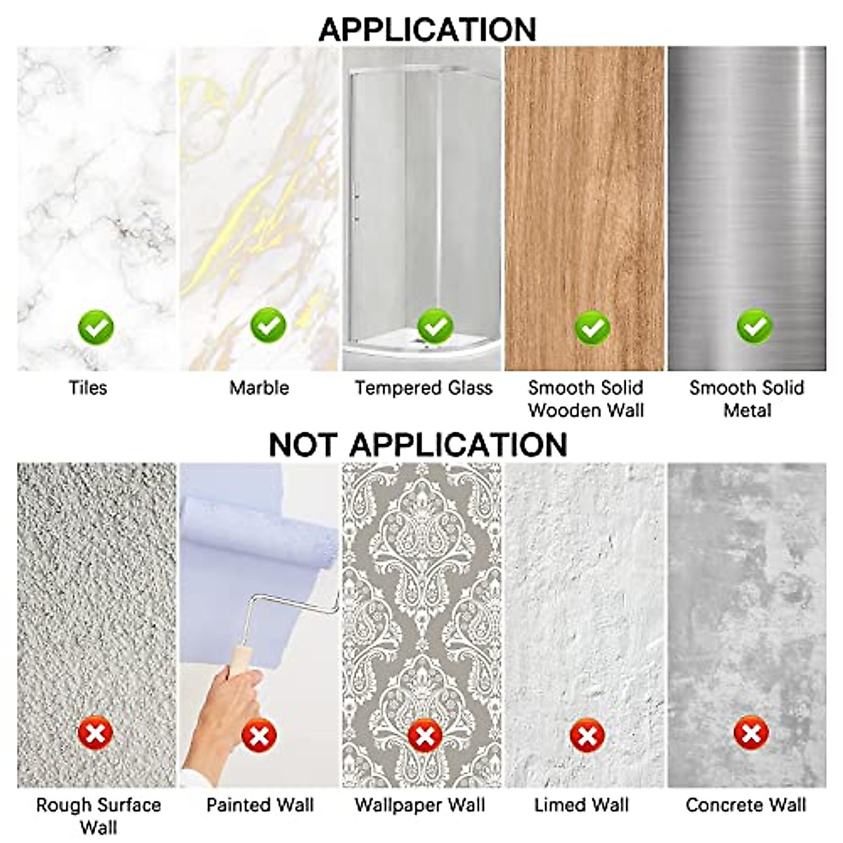 Kadolina 2 Pack Adhesive Shower Caddy Bathroom Shelf, Stainless Steel Shower Organizer Shower Shelves for Inside Shower No Drilling Rustproof Conditioner Shampoo Storage Holder(Black)