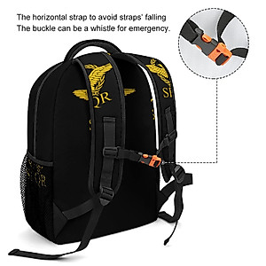 Roman Empire Senate SPQR Flag Laptop Backpack Fashion Shoulder Bag Travel Daypack Bookbags for Men Women