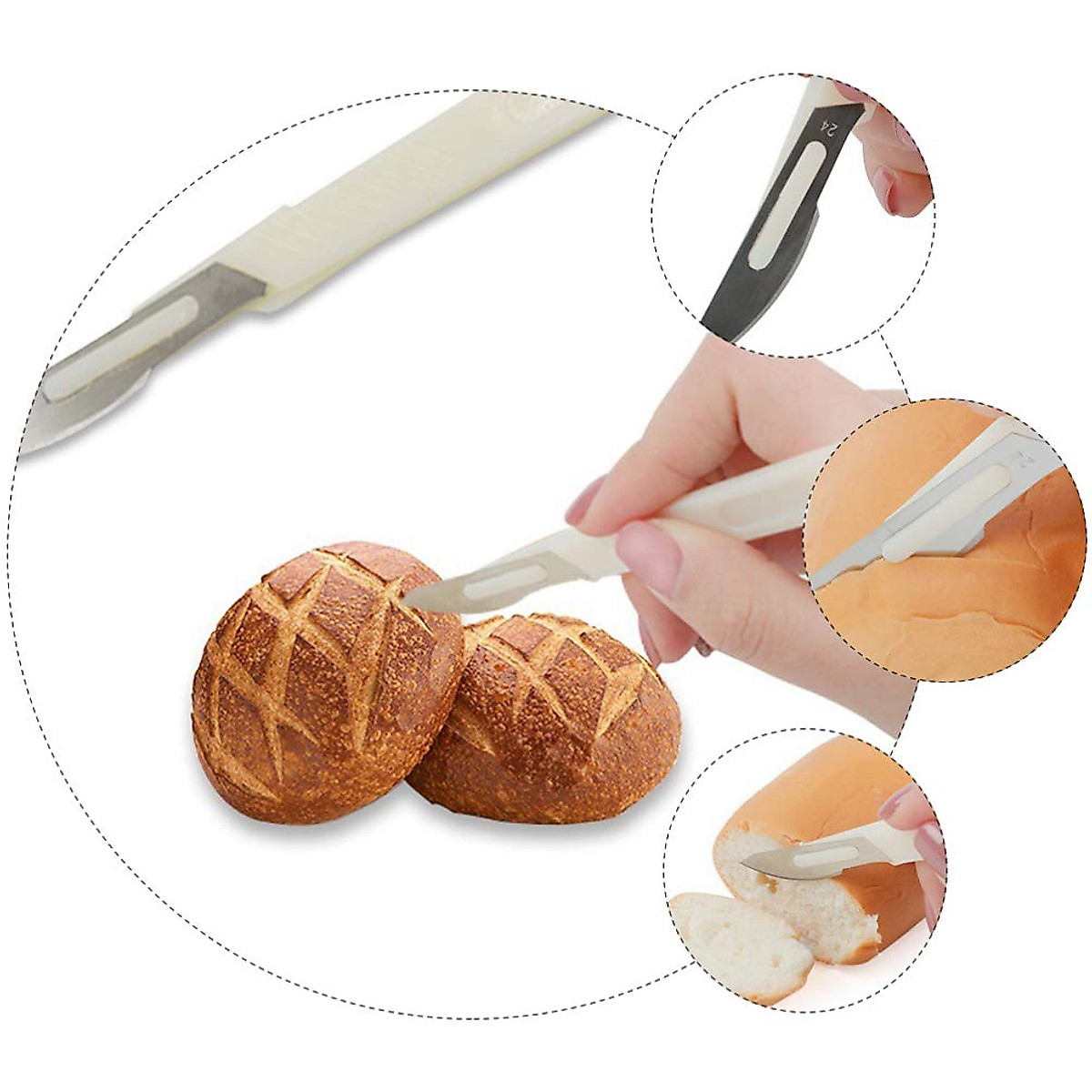 Hemoton 4 Pcs Hand Crafted Bread Lame Bread Bakers Lame Slashing Tool Dough Scoring Dough Making Slasher Tools for Cutting Bread Supplies